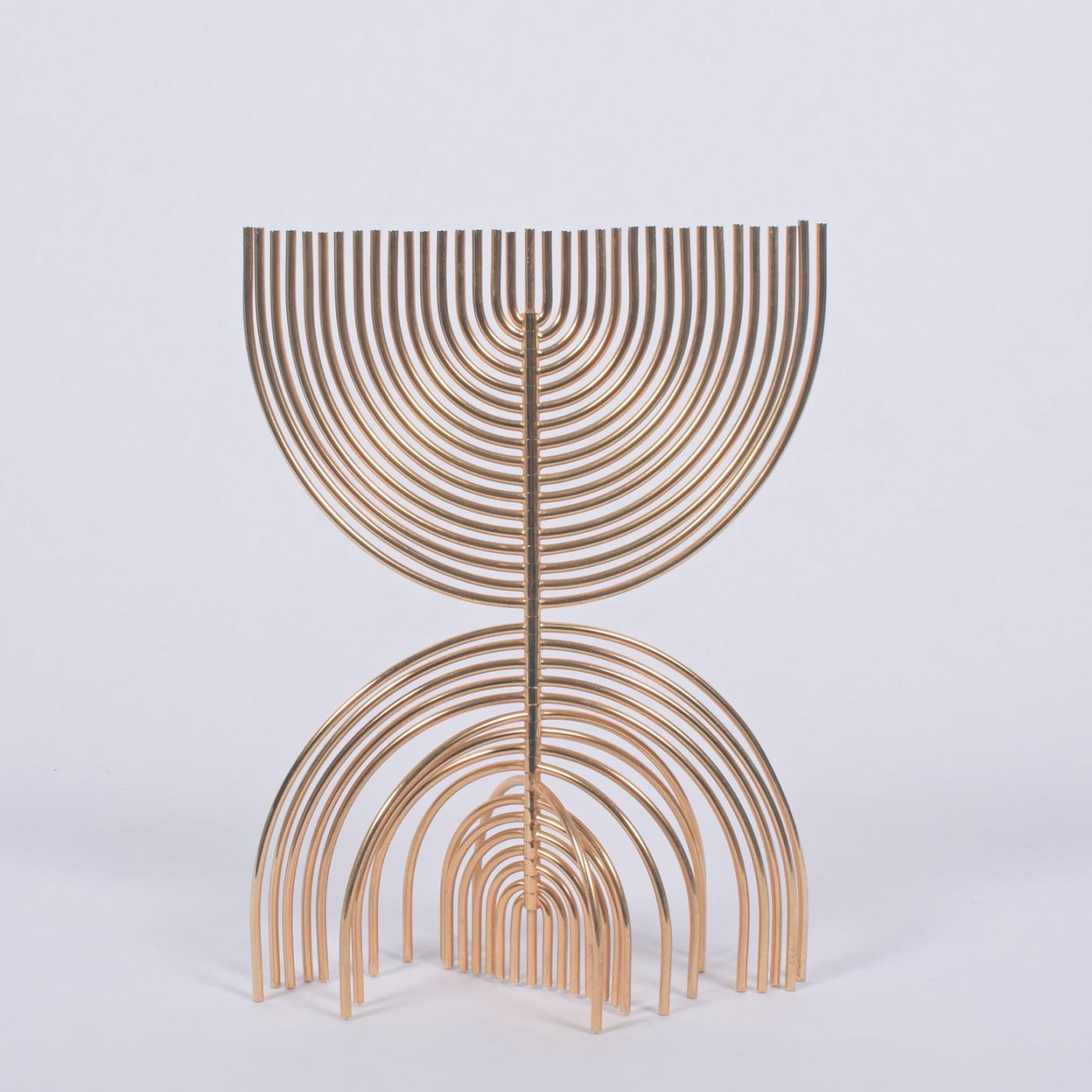 Yaacov Agam - Menorah Yaakov Agam Kinetic Gold Plated Sculpture