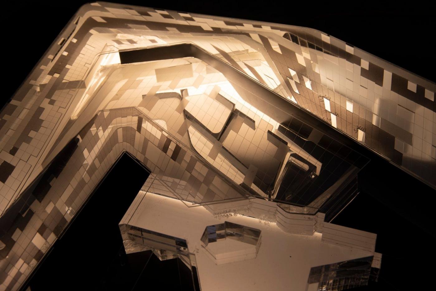 Zaha Hadid Architects Illuminated Acrylic Architectural Model 2003