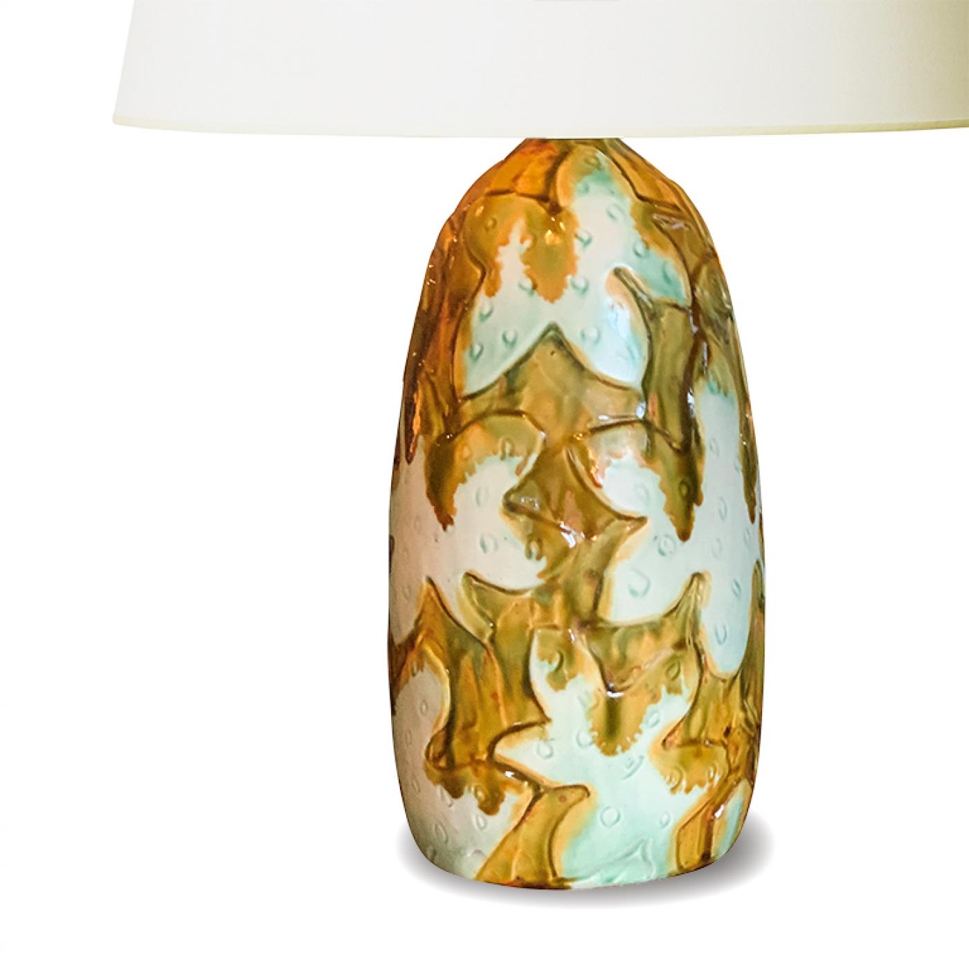 Zoltan Kiss - Table Lamp with Ebullient Abstract Flower Design by ...